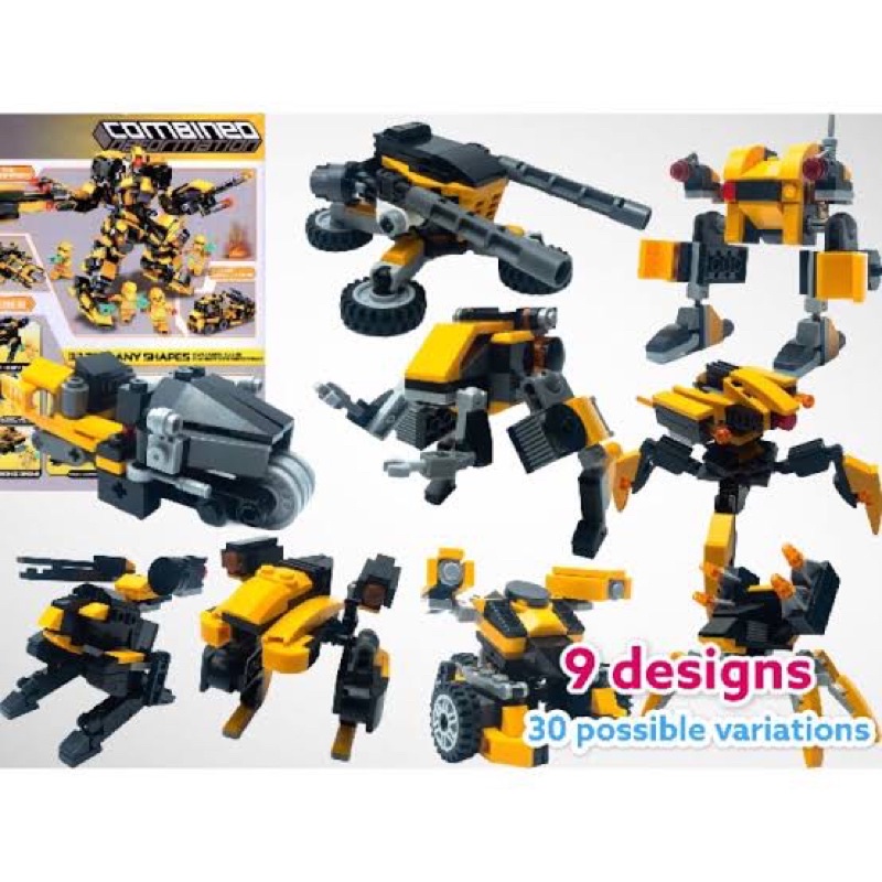 Combined Deformation Brick toys 9dl Design 30Variations | Shopee ...
