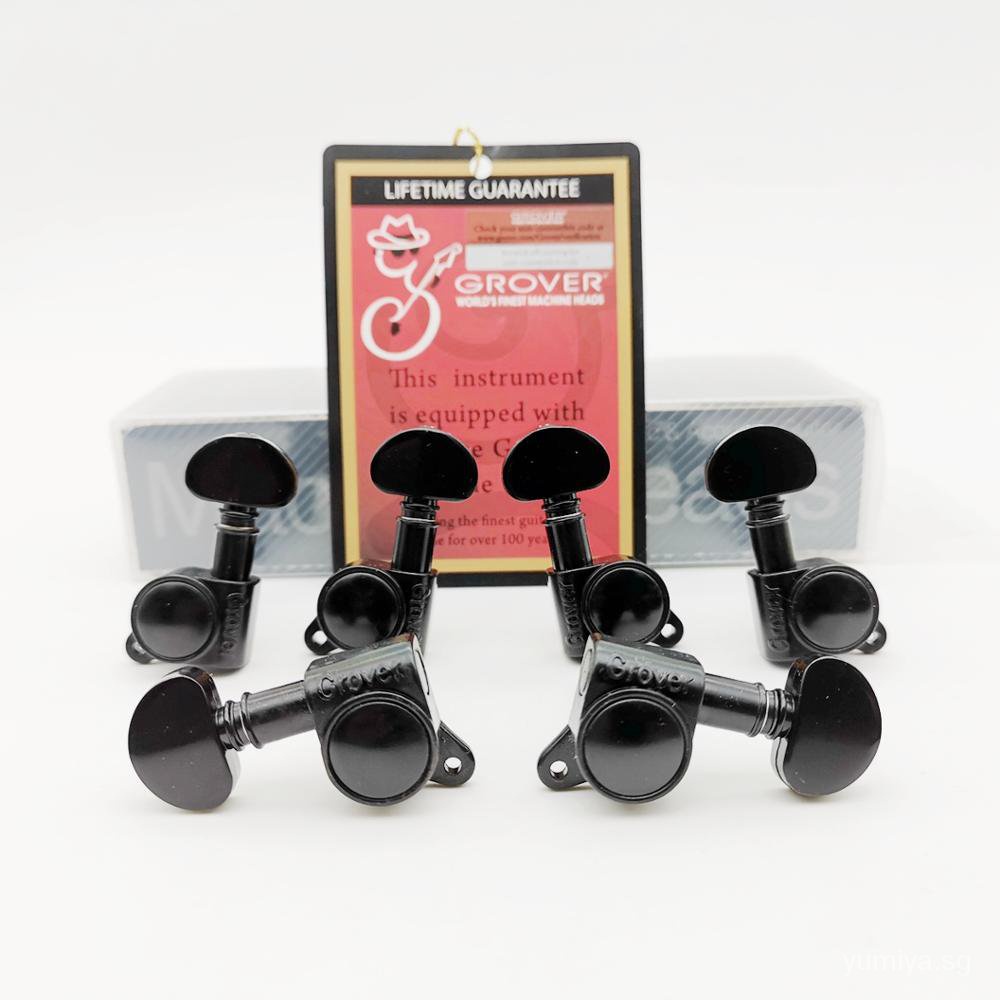 1 set not Inline Black Grover Guitar String Tuning Pegs 45 Angle Tuners ...
