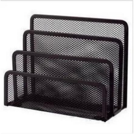 Black mesh Letter Paper Storage Rack Holder Tray Organi | Shopee ...