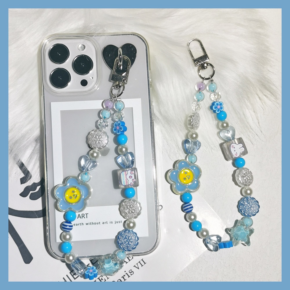 INS Window Transparent Case With Blue Keychain For Iphone 14 6 6S 13 7 ...