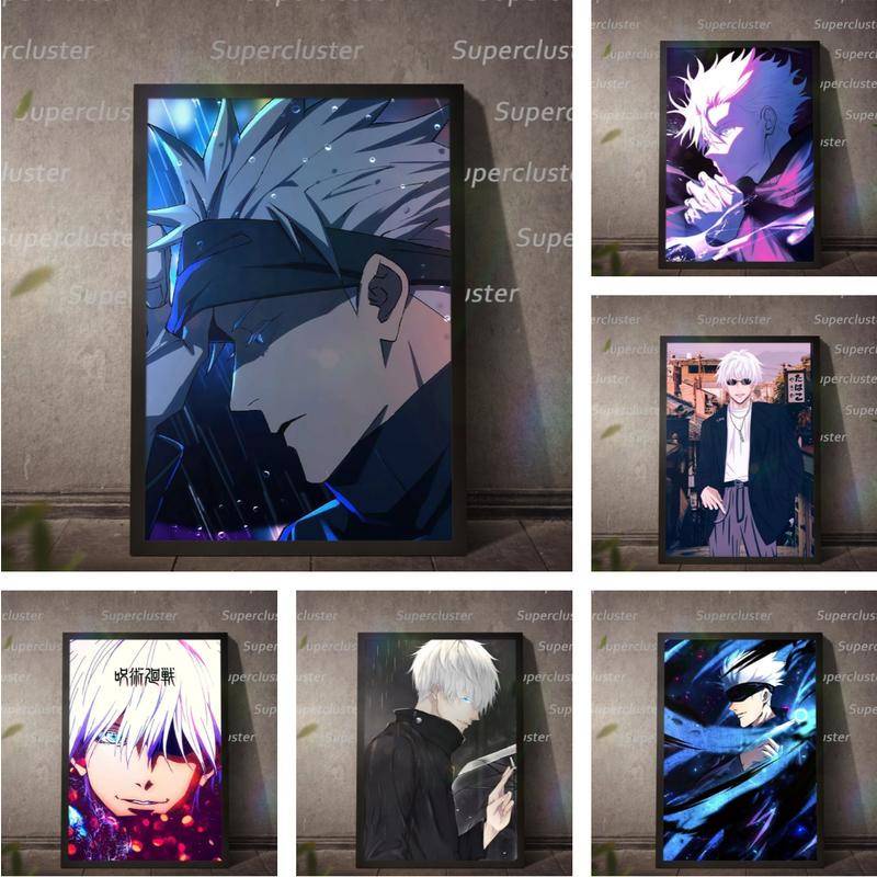 Jujutsu Kaisen Canvas Gojo main Set Combo Anime Painting Poster Wall ...