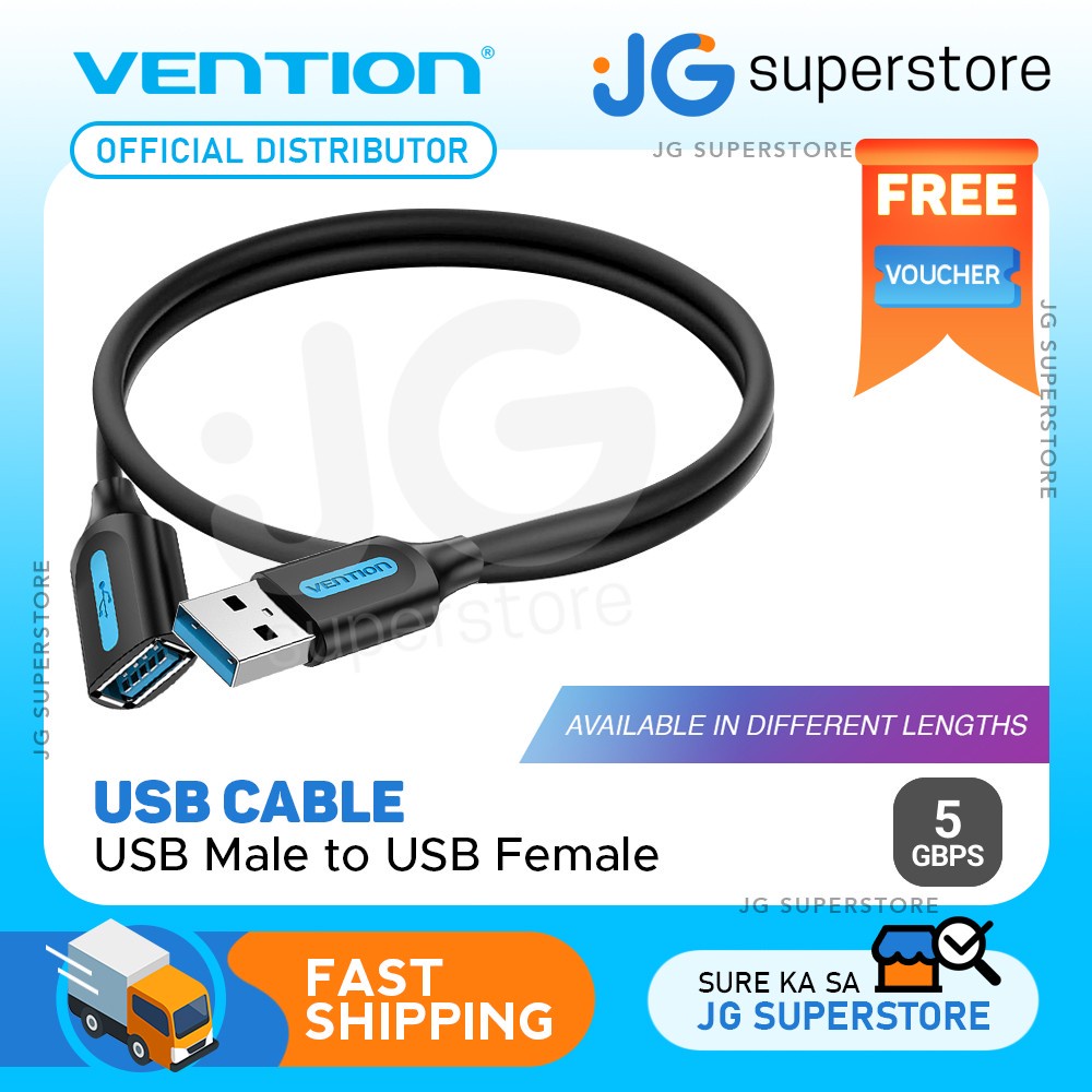 Vention USB 3.0 Extension Cable (A Male to A Female) Extender Data Cord ...