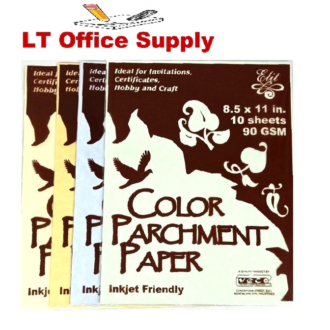 10 Sheets Elit Color Parchment Paper Size Short 90gsm | Shopee Philippines