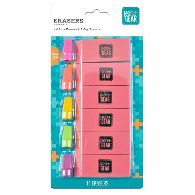 Pen + Gear Erasers, 11 Count | Shopee Philippines