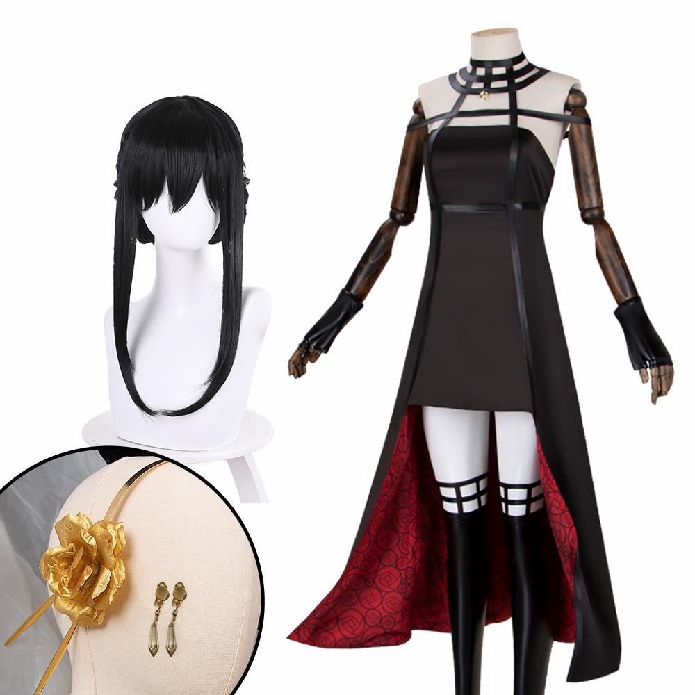 2022 Anime Spy Family Yor Forger Cosplay Killer Assassin Gothic Halter ...