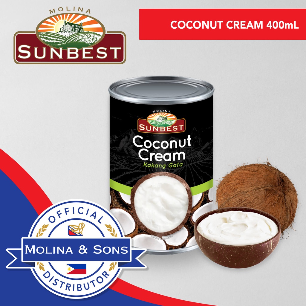 Sunbest Coconut Cream (Kakang Gata) 400ml | Shopee Philippines