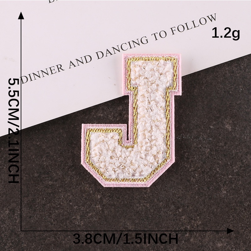 Computer embroidered gold silk Mao Jinxiu cloth label English letters ...