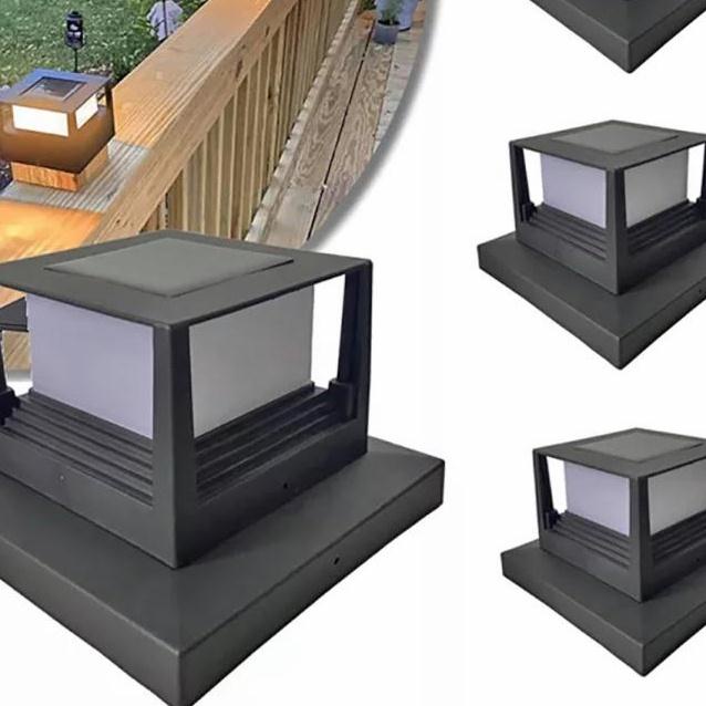 LED Solar Post Light Outdoor Waterproof Automatic Fence Column Lamp ...