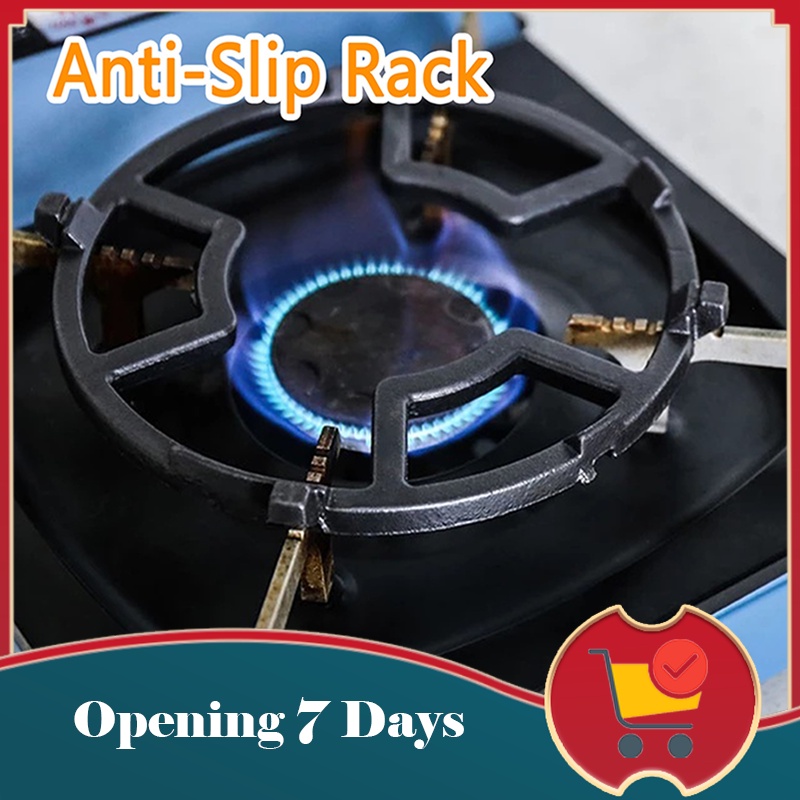 Wok Pan Stand Supports Rack Cast Iron Burners Stove Cookware Ring Gas ...