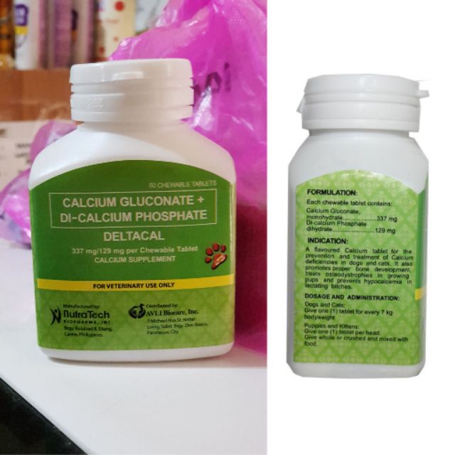 Deltacal (Chewable Calcium pet supplement tablet) | Shopee Philippines