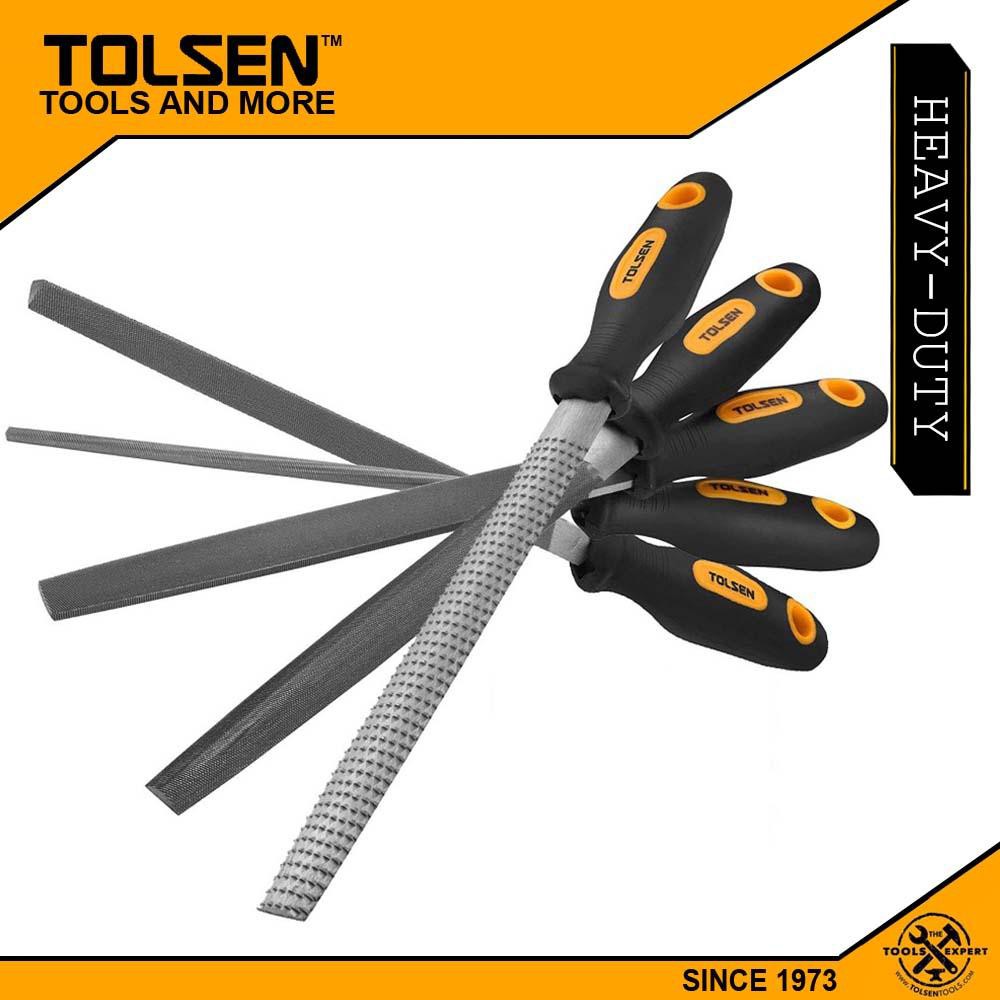 Tolsen 5Pcs Carbon Steel File Set (200mm, 8") TPR Handle 32038 | Shopee ...