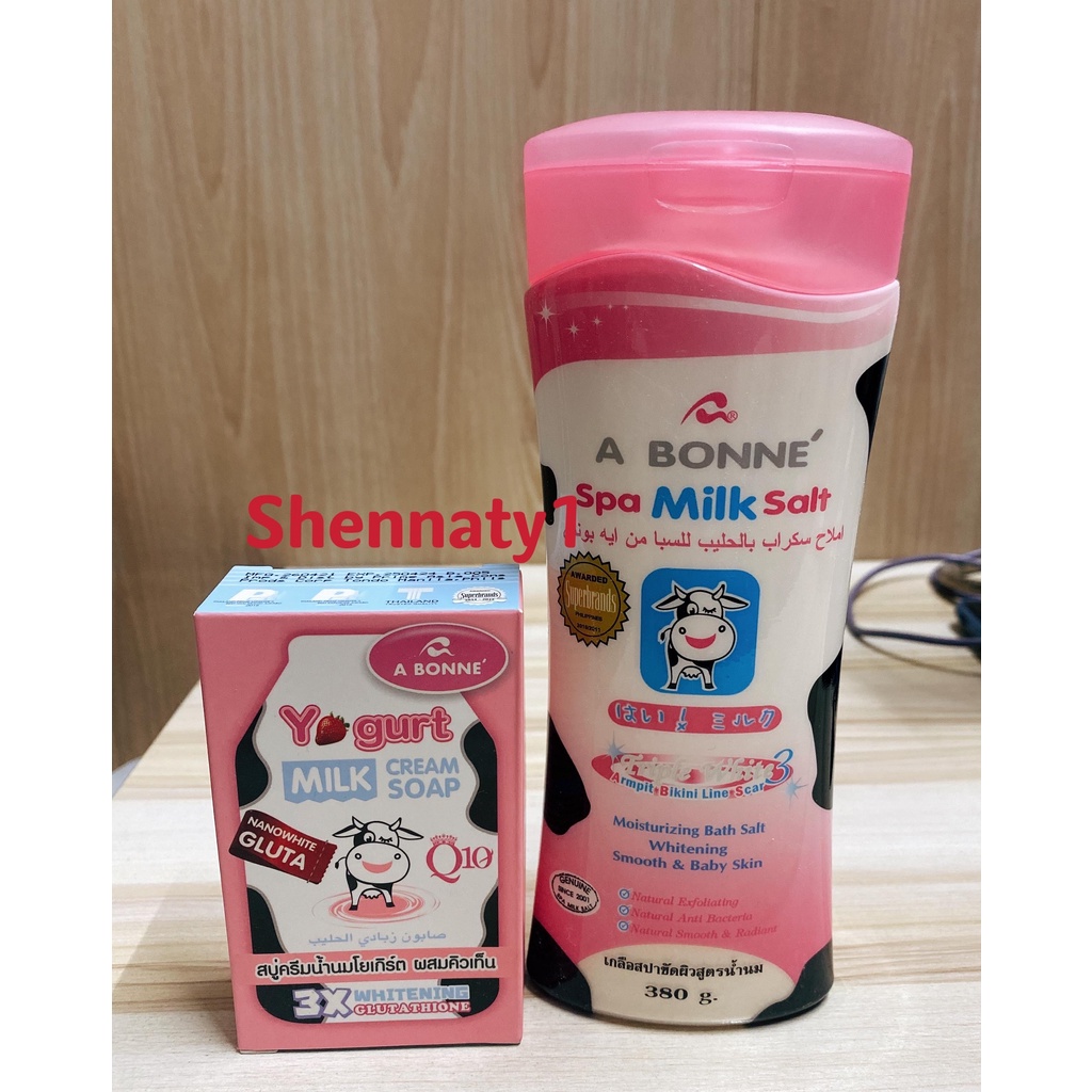 Yogurt milk soap & A Bonne milk salt (350g) | Shopee Philippines
