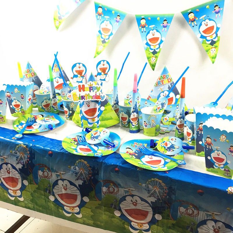 Doraemon Theme Happy Birthday Party Decorations Supplies Balloons ...