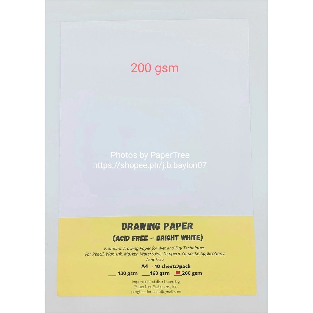 Oslo Paper (White - A4 size)- 120/160/200 gsm; 10 shts/pack. | Shopee ...