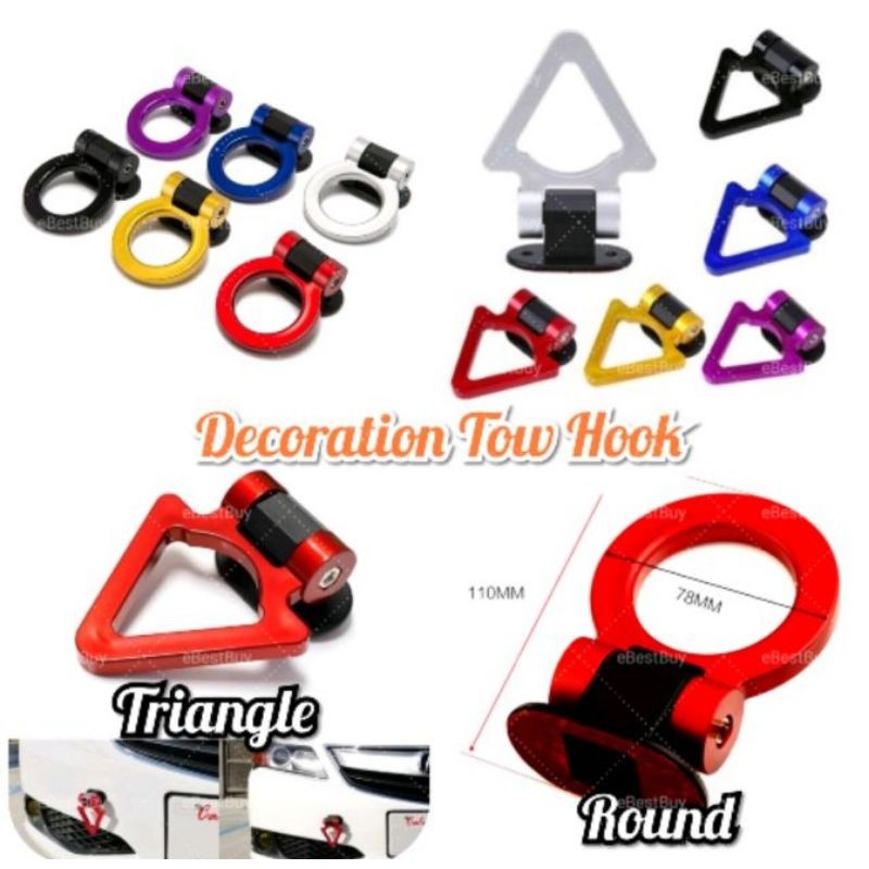 UNIVERSAL DECORATION Towing HOOK Clip Front Rear myvi alza axia vios ...