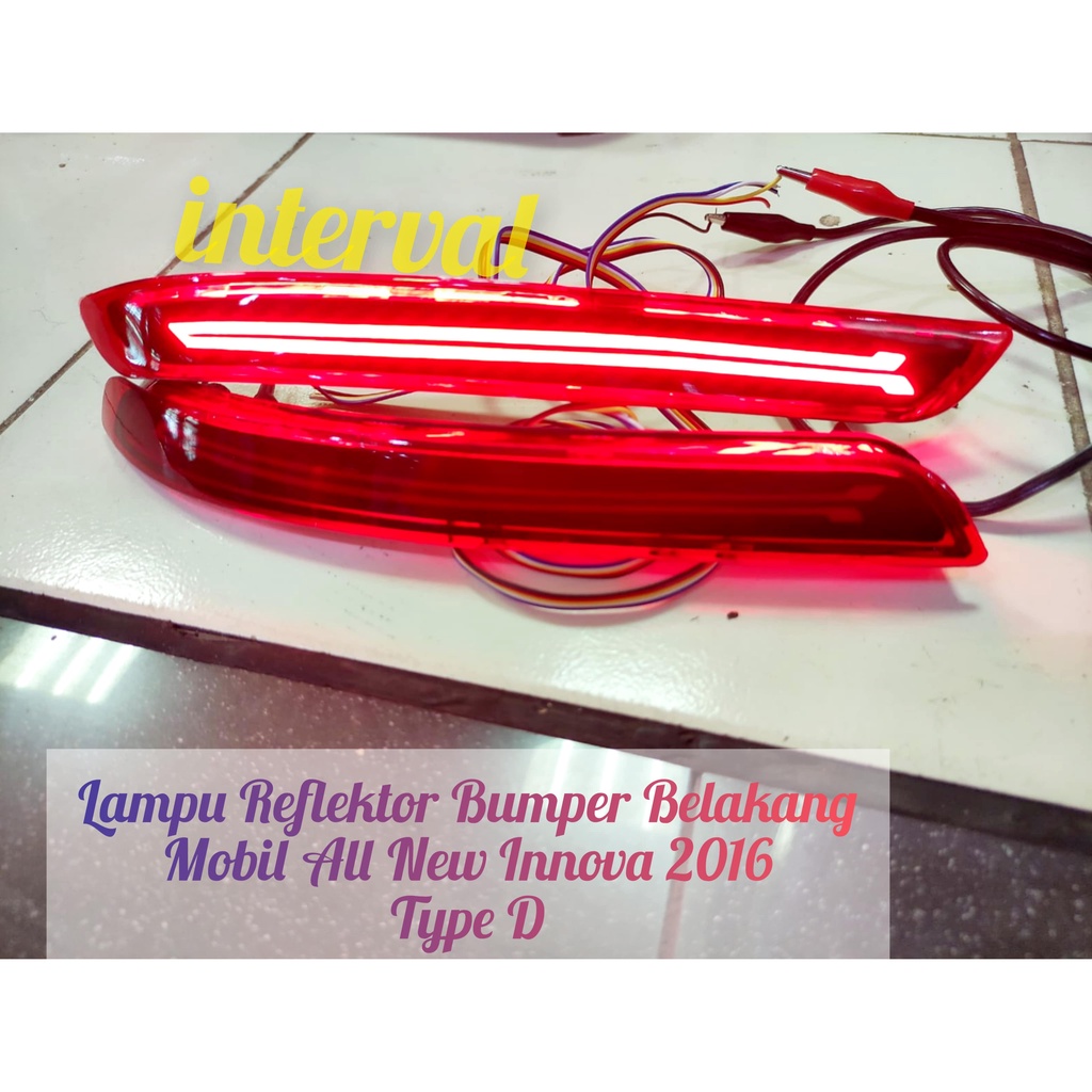 Rear Bumper LED Reflector Lights for All New Innova 2016 Reflector ...
