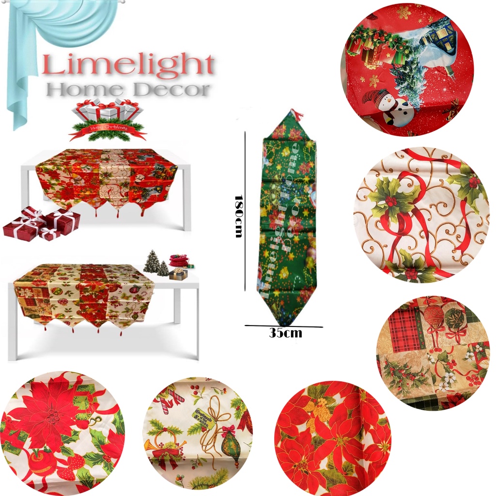 Christmas Satin Table Runner Holidays Design Christmas Home Decoration ...