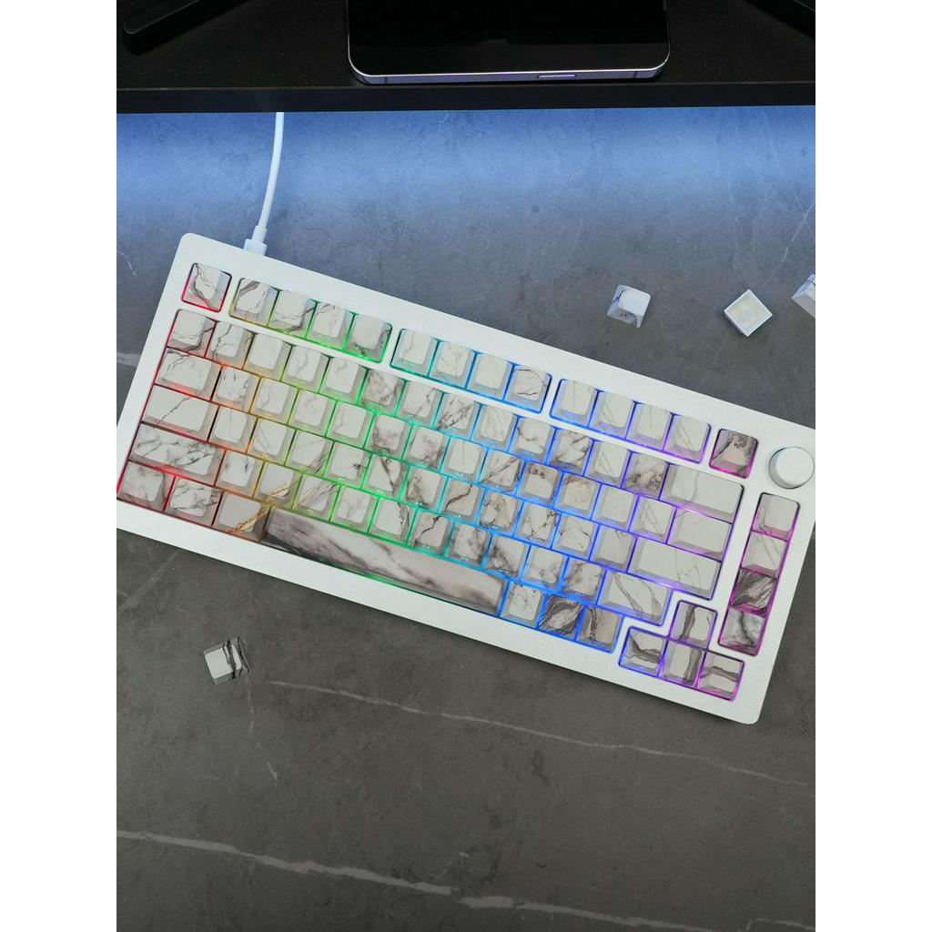 Womier "Marble" Original Side-engraved Keycaps PBT Creative ...