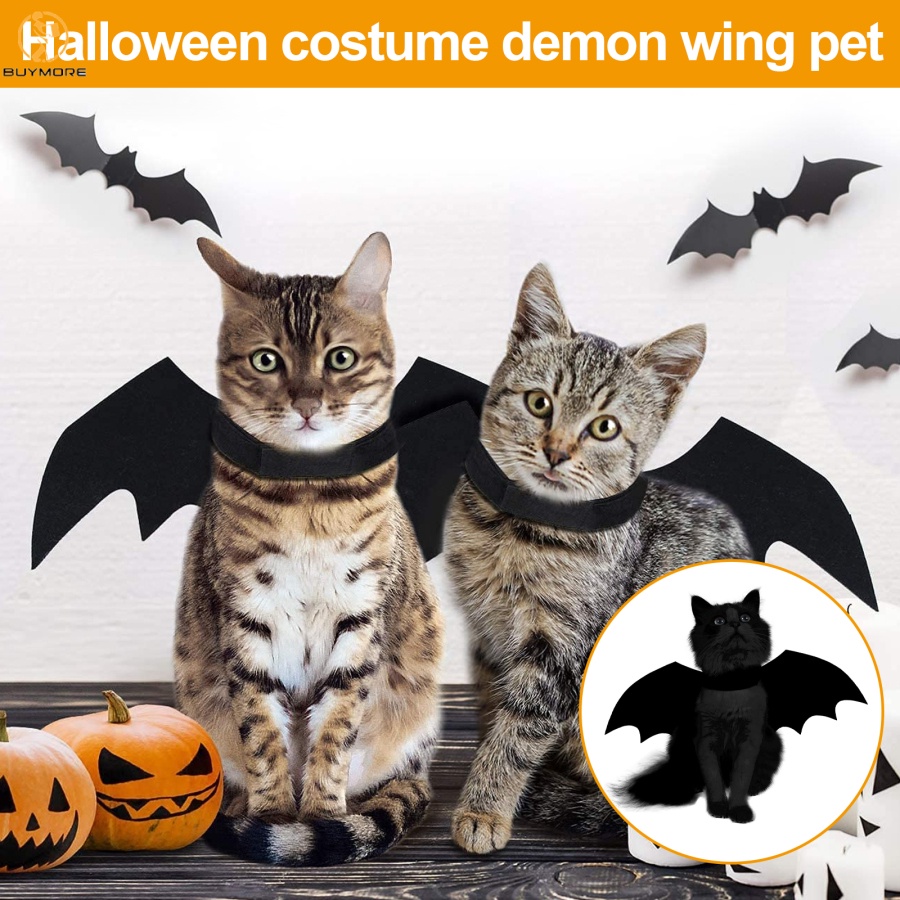 JJ alloween Pet Bat Wings Cat Dog Bat Vampire Costume Halloween ...