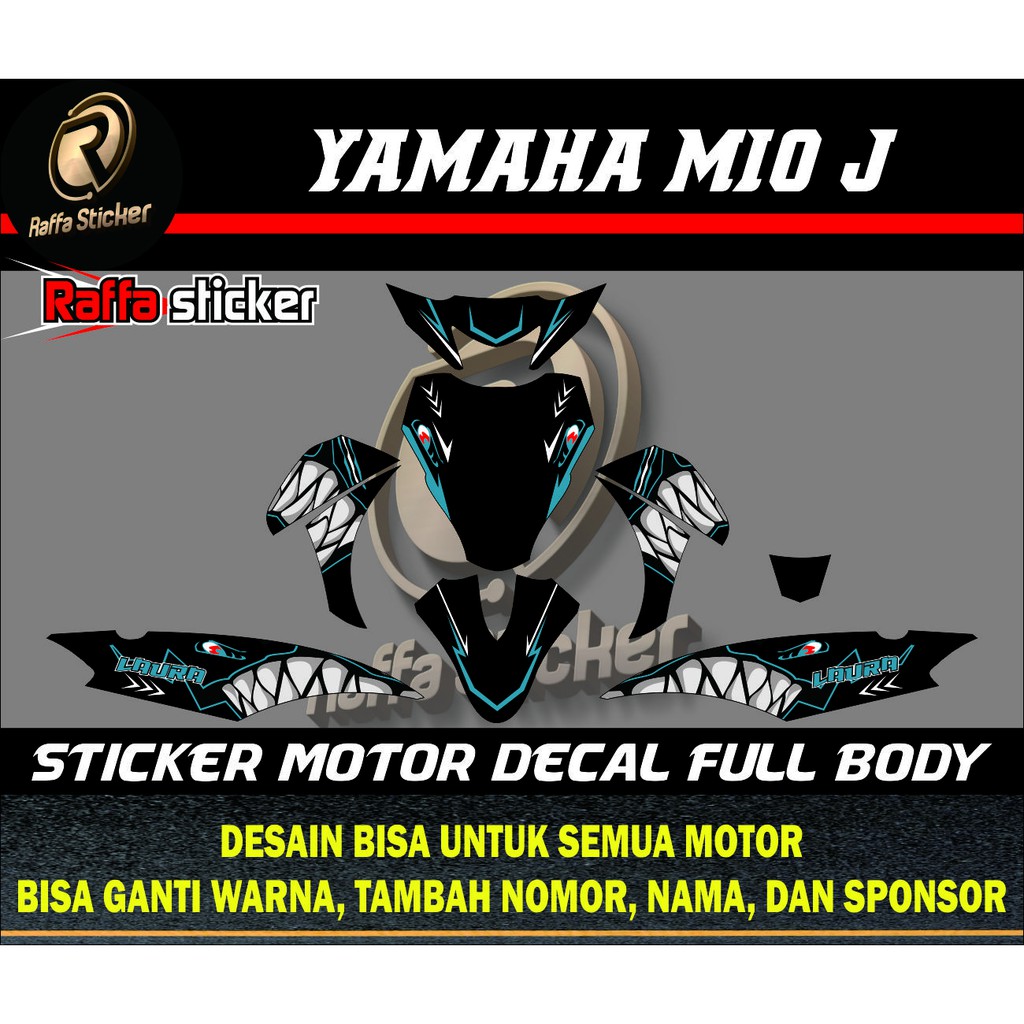 Decal Sticker (Mio M3, Mio Sporty, Mio J) Orajet Glossy/Doff Design ...