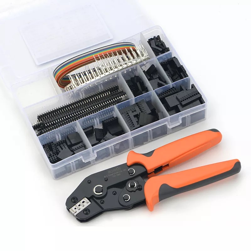 SN-28B Micro Terminals Crimping Plier For AWG28-18 Dupont Pins 1550PCS 2.54mm Pitch Wire-to-Wire ...