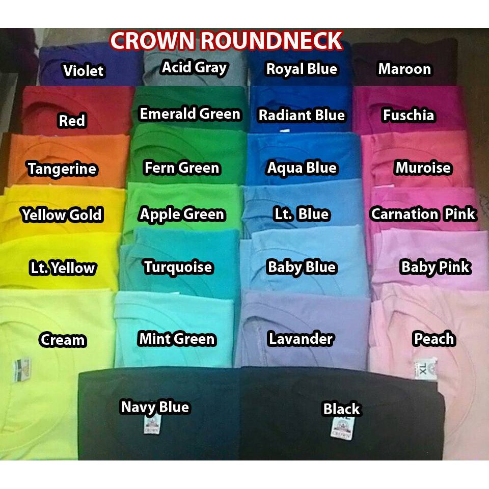 ORIGINAL CROWN ROUNDNECK TSHIRT COTTON ADULTS MEN'S/LADIES | Shopee ...