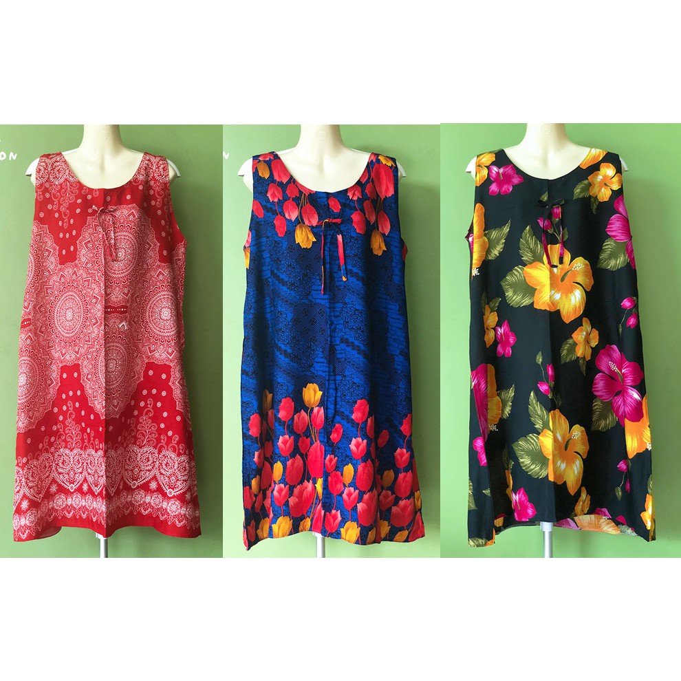 NEW DESIGNS Daster Pambahay Challis (Large Size) | Shopee Philippines