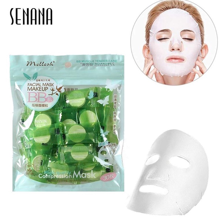 SENANA Gracefulvara 30PCS Compressed Facial Mask Paper DIY Skin Care ...