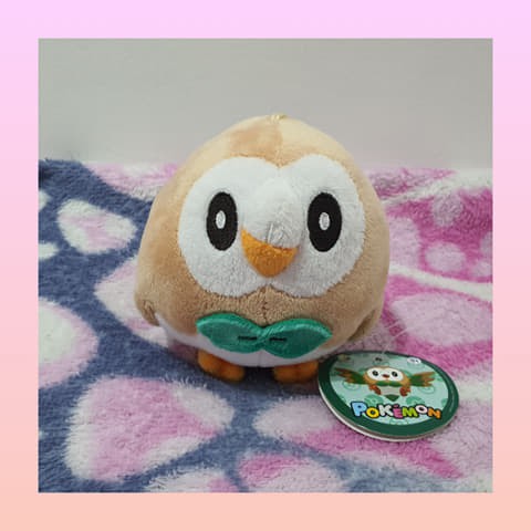 ROWLET (with Clip) Pokemon Mini Plush Doll (12cm) 3rd Round Nintendo ...
