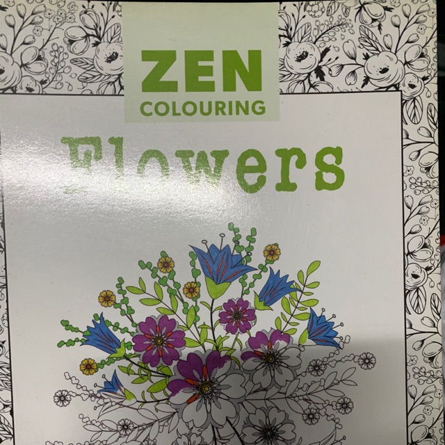 Zen colouring flowers coloring book | Shopee Philippines