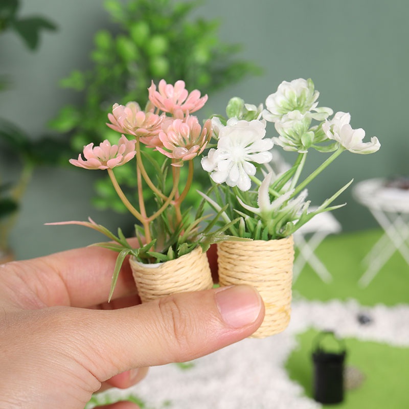 Plant Small Flower Potted Mini Model Living Room Garden Decoration 1: ...