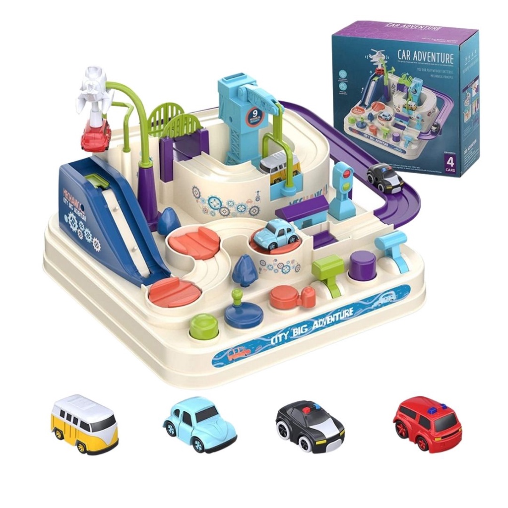 Jtm - MINI CAR ADVENTURE FREE 4 MINI CAR TRACK TOYS | Shopee Philippines
