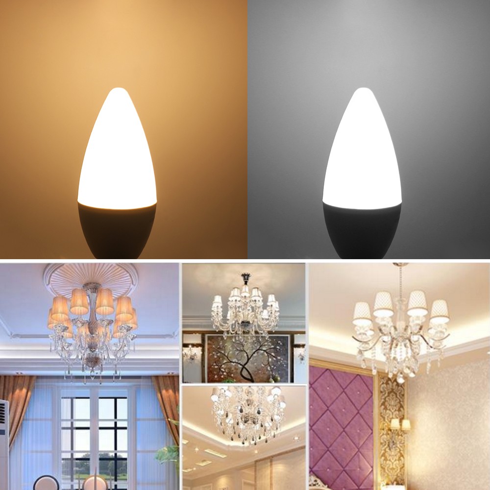 3W/5W E27/E14/B22/B15 Led Candle Light BULB AC85-265 Chandelier Lamp ...