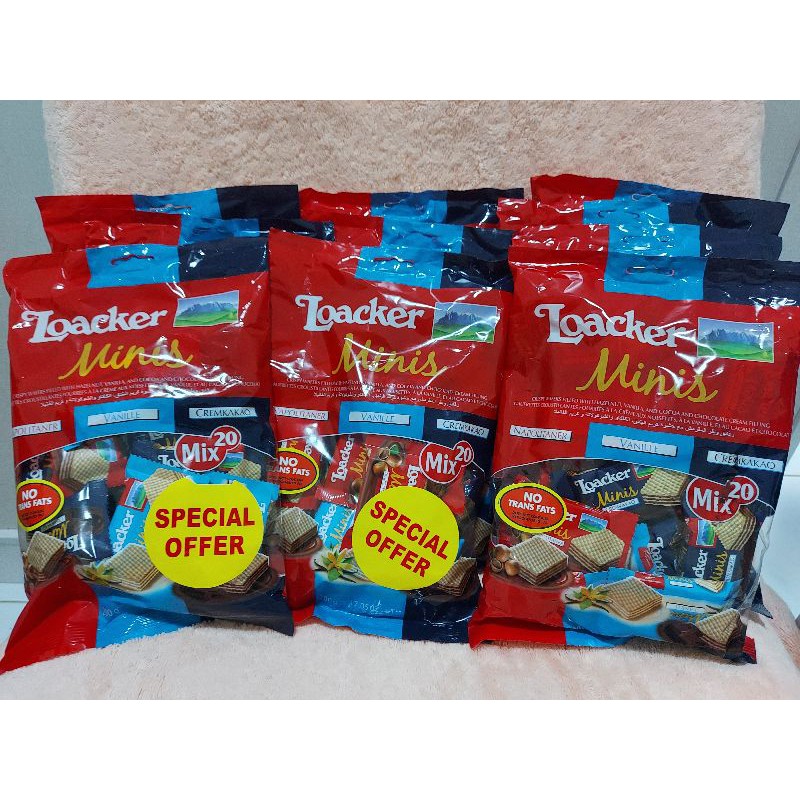 Loacker Minis 200G - 20Waffer Biscuits | Shopee Philippines
