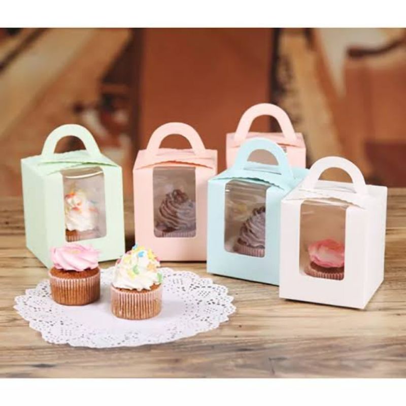 solo cupcake box with handle and insert (10pcs) | Shopee Philippines