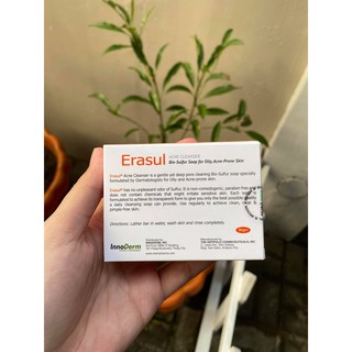 ERASUL Acne Cleanser Bio-Sulfur Soap | Shopee Philippines