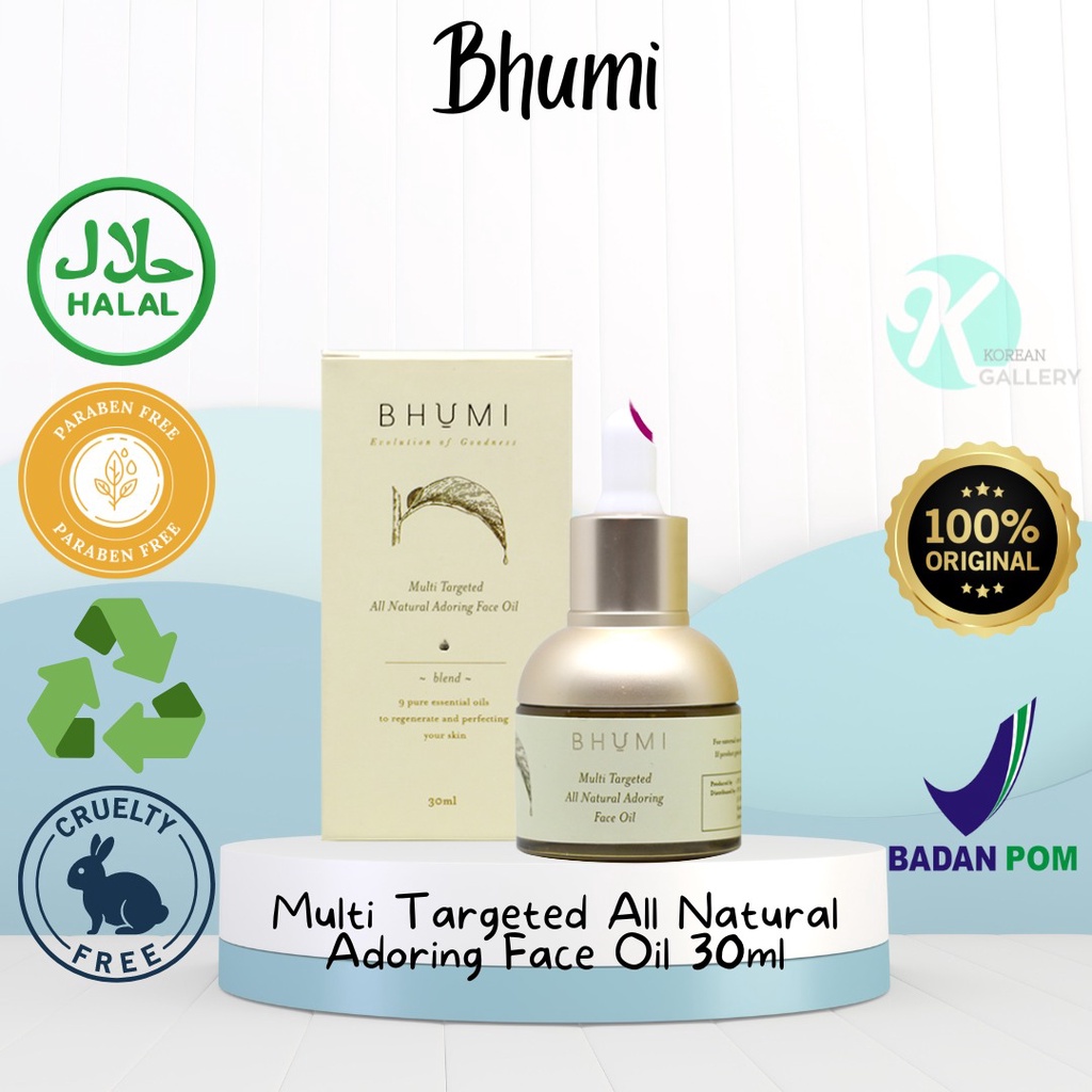 Bhumi Multi Targeted All Natural Adoring Face Oil 30ml | Shopee Philippines