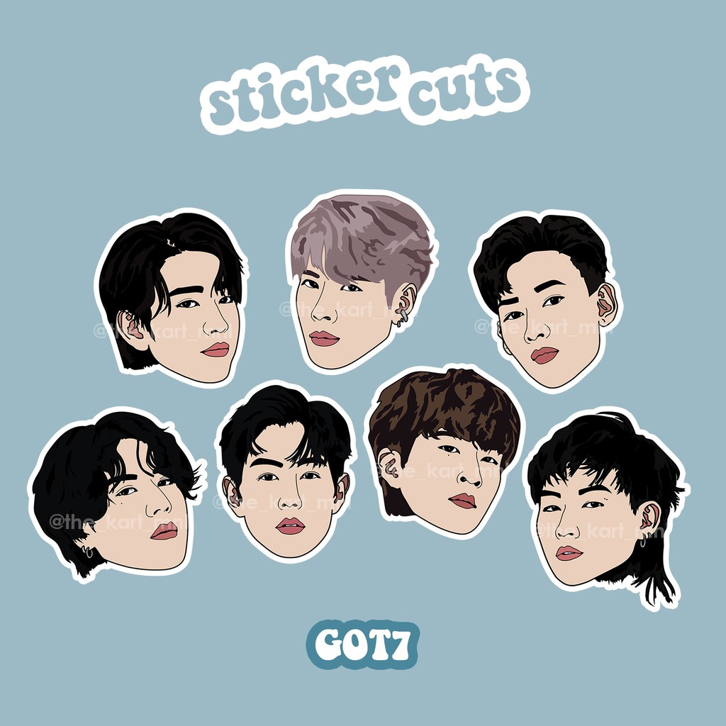 GOT7 BREATH OF LOVE: LAST PIECE Ver. - STICKER CUT SOLO | Shopee ...