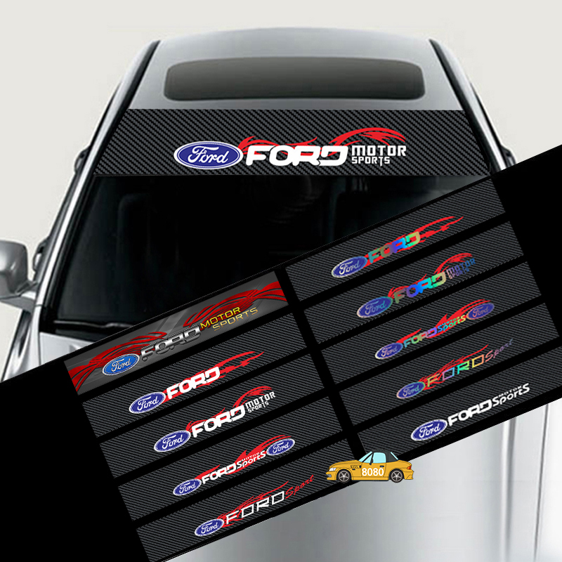 130x21cm Modified Car Front Reflective Windshield Stickers Auto ...