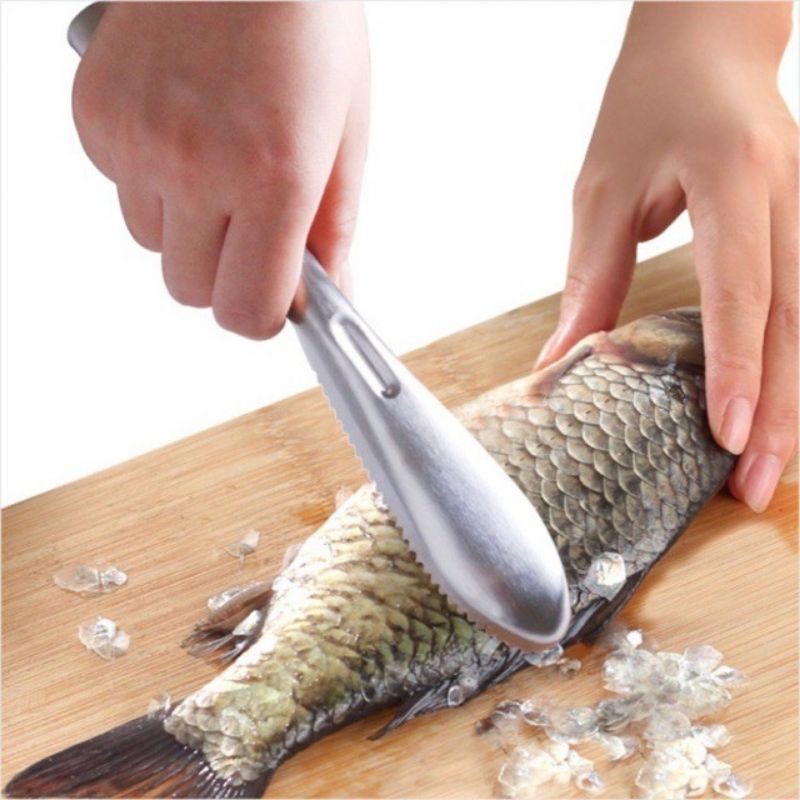 COD Stainless steel fish scales kitchen gadget scale planer Portable ...