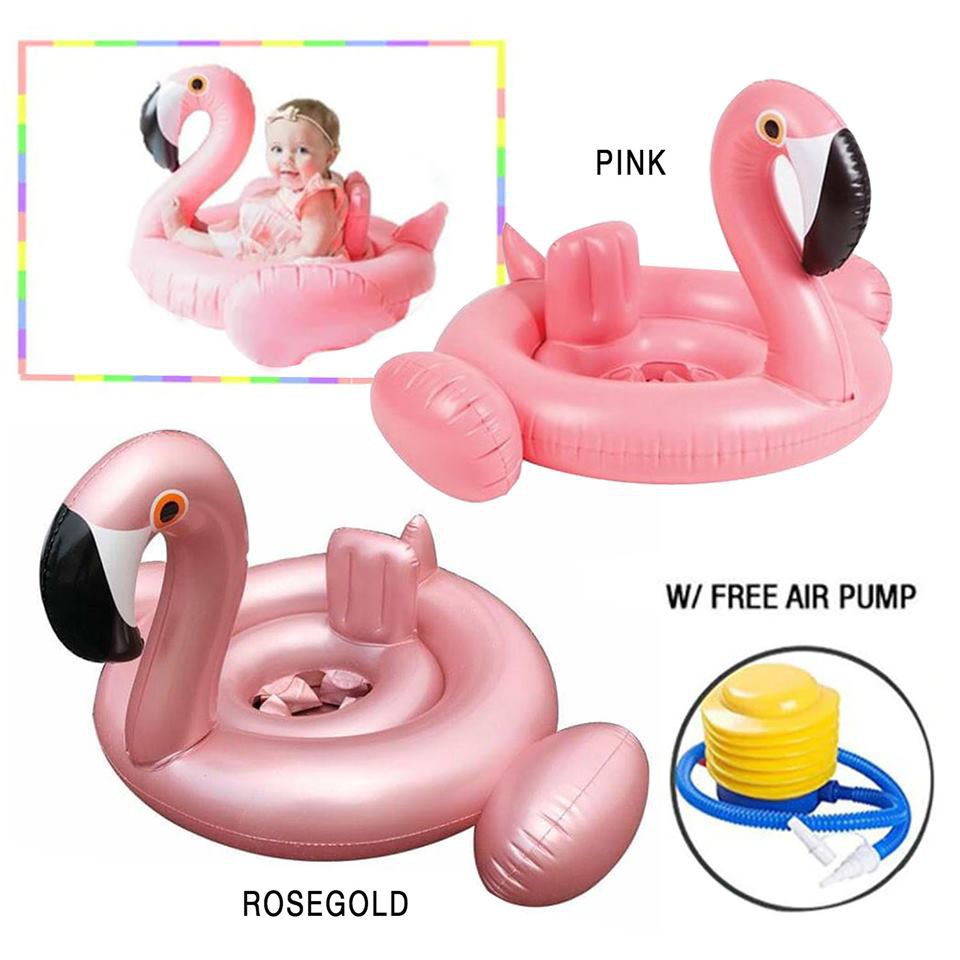Baby Flamingo Floater Inflatable Flamingo with Air Pump | Shopee ...