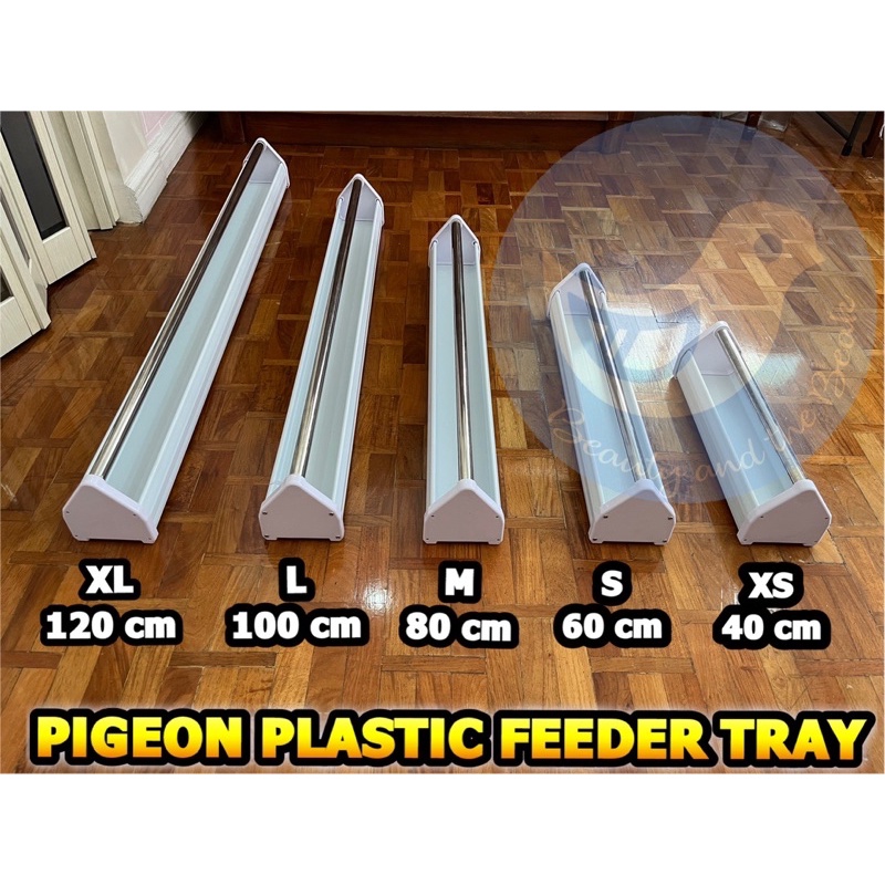 Pigeon Plastic Feeder Trough Tray with Stainless Pipe Handle Heavy Duty ...