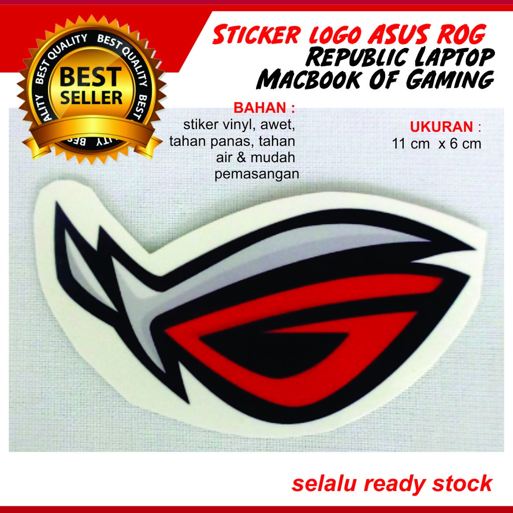 Asus ROG logo sticker Republic sticker Laptop Macbook Of Gaming ...