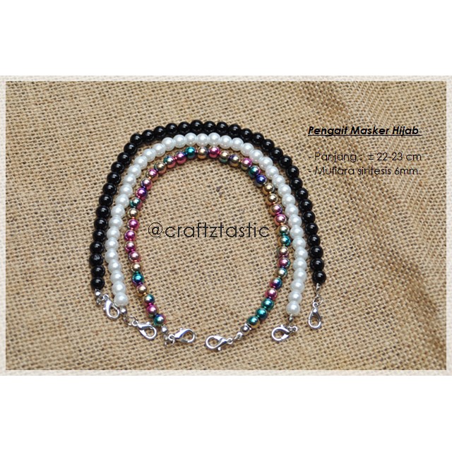 Hijab Mask Hook Connector Hijab Mask - Pearl 6mm | Shopee Philippines