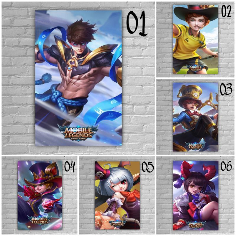MOBILE LEGENDS WALL POSTER 1-20/WITHOUT FRAME. | Shopee Philippines