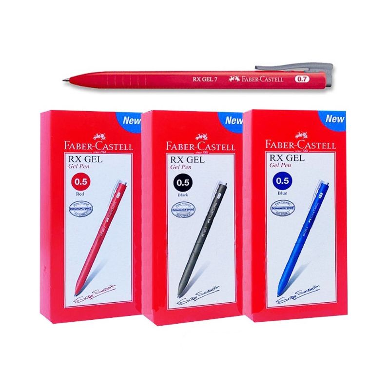 Faber-castell RX Gel 5/7 (0.5/0.7) Gel Pen (10 Pcs) | Shopee Philippines