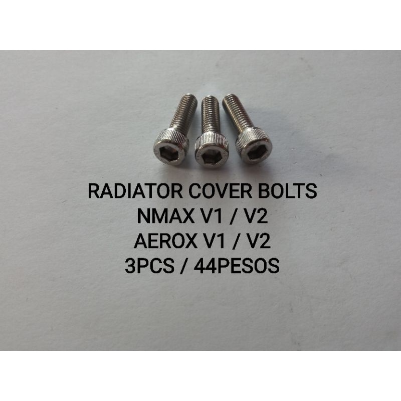 STAINLESS RADIATOR COVER BOLTS FOR NMAX AND AEROX | Shopee Philippines