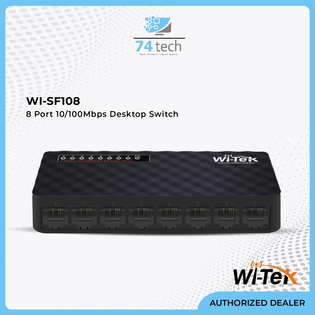 Witek WI-SF108 8 Port 10/100MBps Desktop Switch | Shopee Philippines