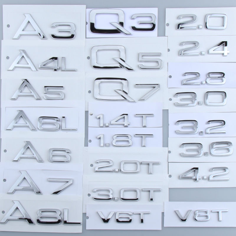 Audi rear word mark A3/A6L/A4L/A8L/Q3/Q5/Q7/3.0T rear word mark rear car mark car mark tail mark ...