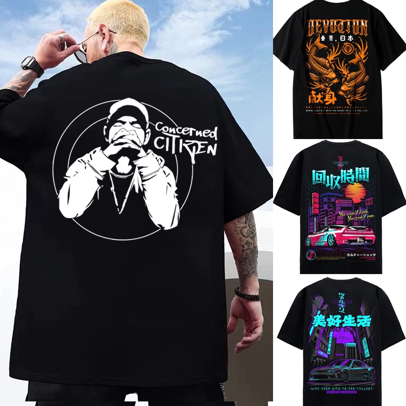 MaSiD V9 Vintage Inspired Cotton Oversized Loose Clothing T-Shirt For ...